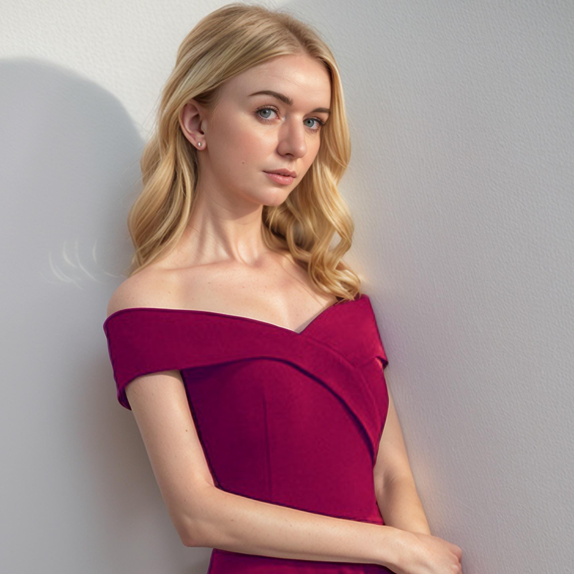 Elegant Off-shoulder Evening Gown - Floor-length Romantic Prom Dress ...