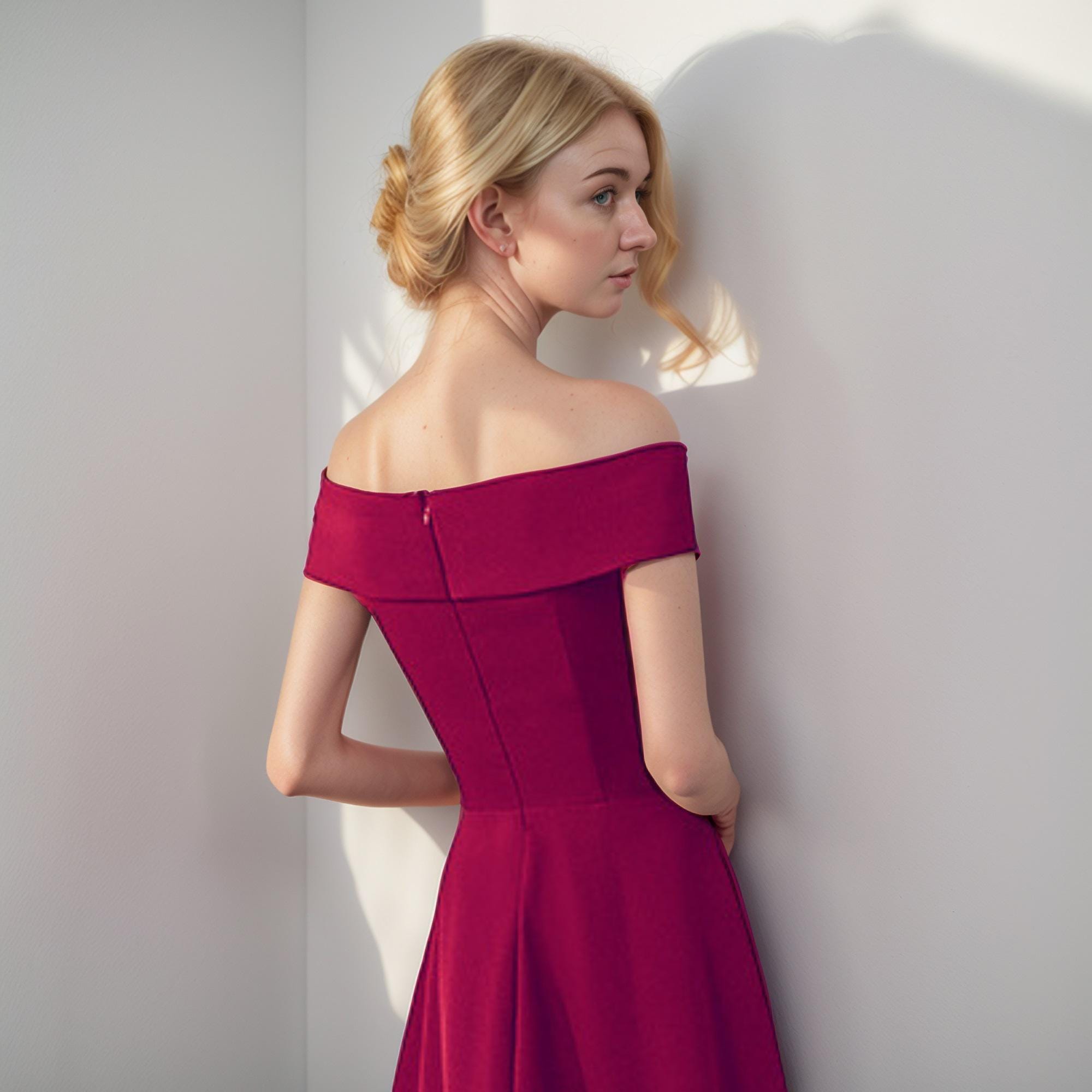 Elegant Off-shoulder Evening Gown - Floor-length Romantic Prom Dress ...