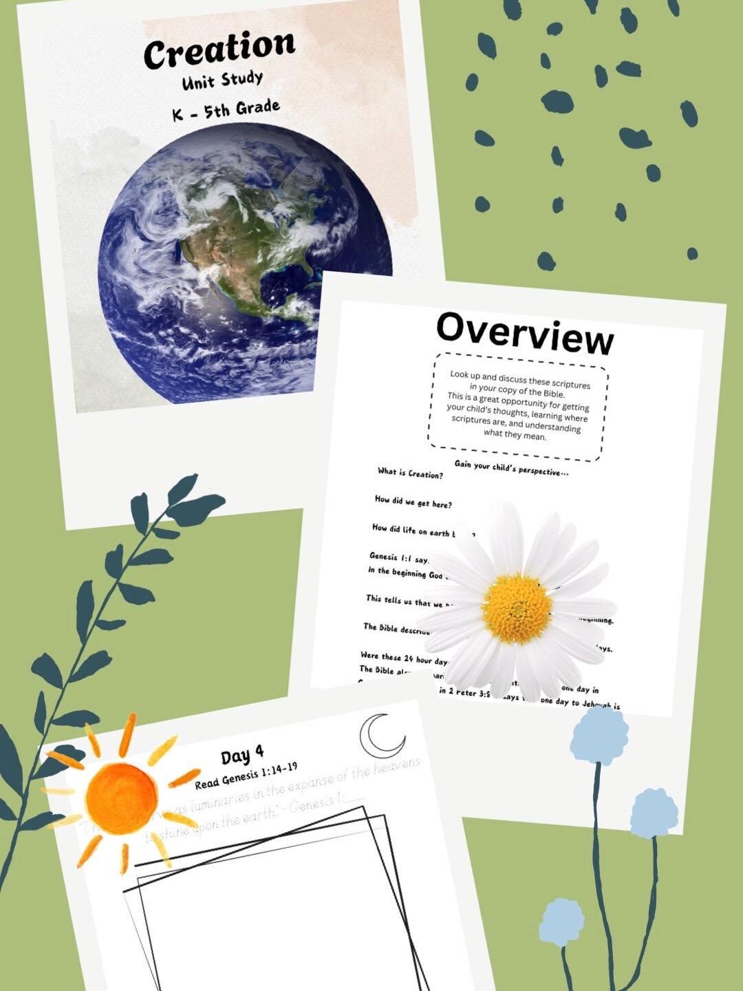 Creation Unit Study - Teach Your Child About How Life Began Here on ...