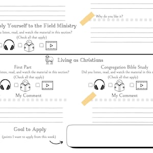 JW Midweek Meeting Study Guide - Etsy