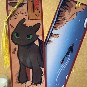 HTTYD Toothless Bookmark, Tassel ‘how to Train Your Dragon’ Bookmark ...