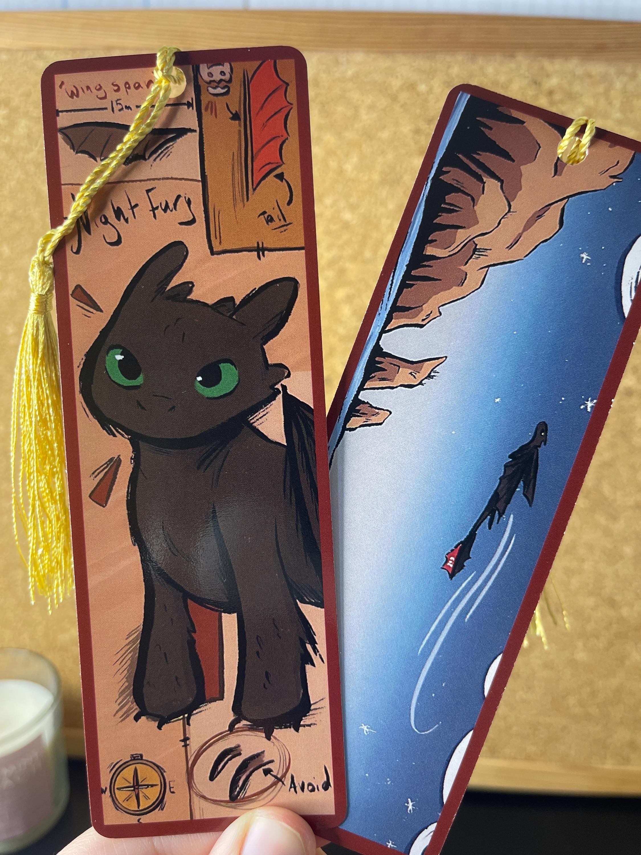 HTTYD Toothless Bookmark, Tassel ‘how to Train Your Dragon’ Bookmark ...