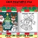 Bold, Easy Cute Christmas Coloring Activity, Easy Christmas Kids ...