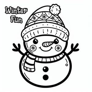 Winter Wonderland Christmas Coloring Pages, Digital Download, 10 ...