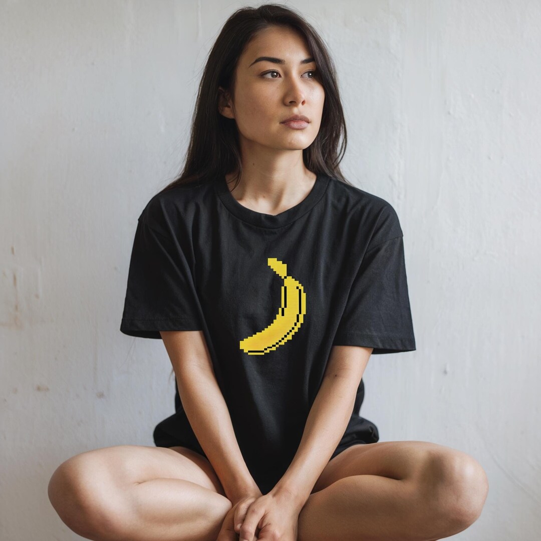 Pixelated Banana Shirt for Adults and Kids. Funny Banana Art for ...