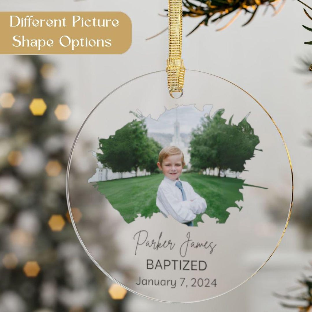 Baptism Ornament, Lds Gift, Lds Christmas Gift, Personalized Photo ...