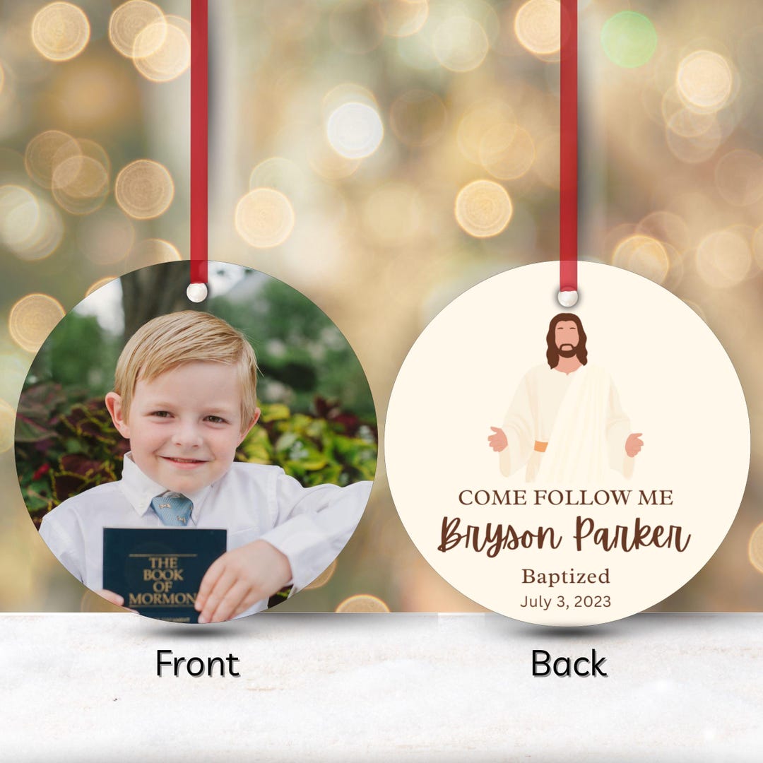 Baptism Ornament, Lds Gift, Lds Christmas Gift, Personalized Photo ...