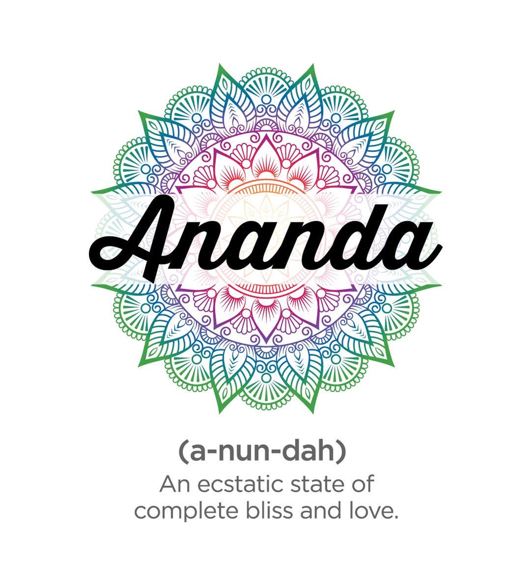 Ananda sanskrit Word With Meaning Yoga-inspired Digital Download ...