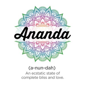 Ananda sanskrit Word With Meaning Yoga-inspired Digital Download ...