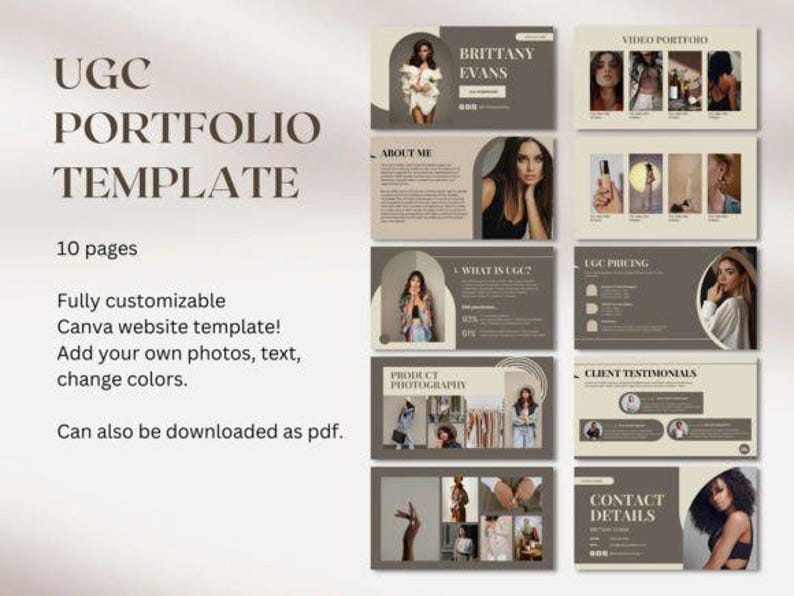 UGC Portfolio Editable Template | Influencer Portfolio Template | UGC ...