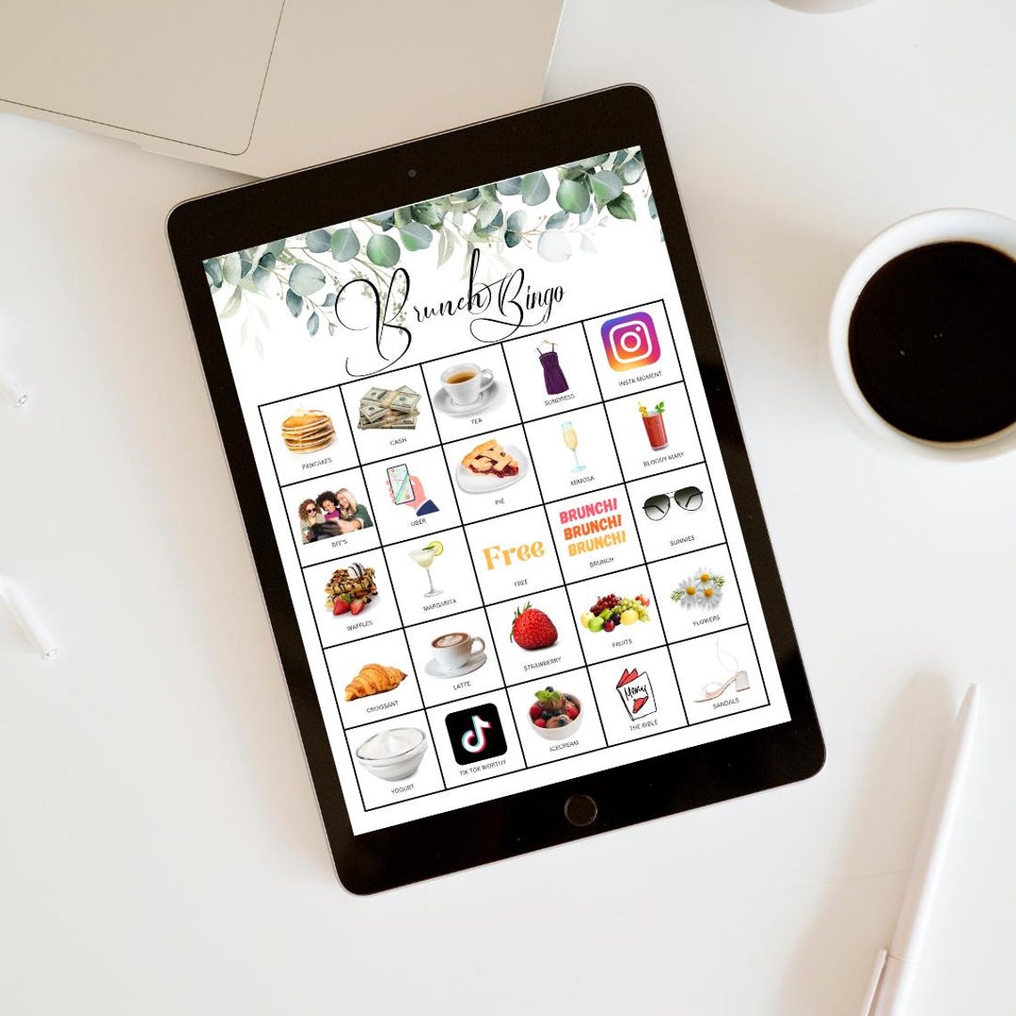 Brunch Bingo, 30 Printable Brunch Bingo Cards, Brunch Bingo Game ...
