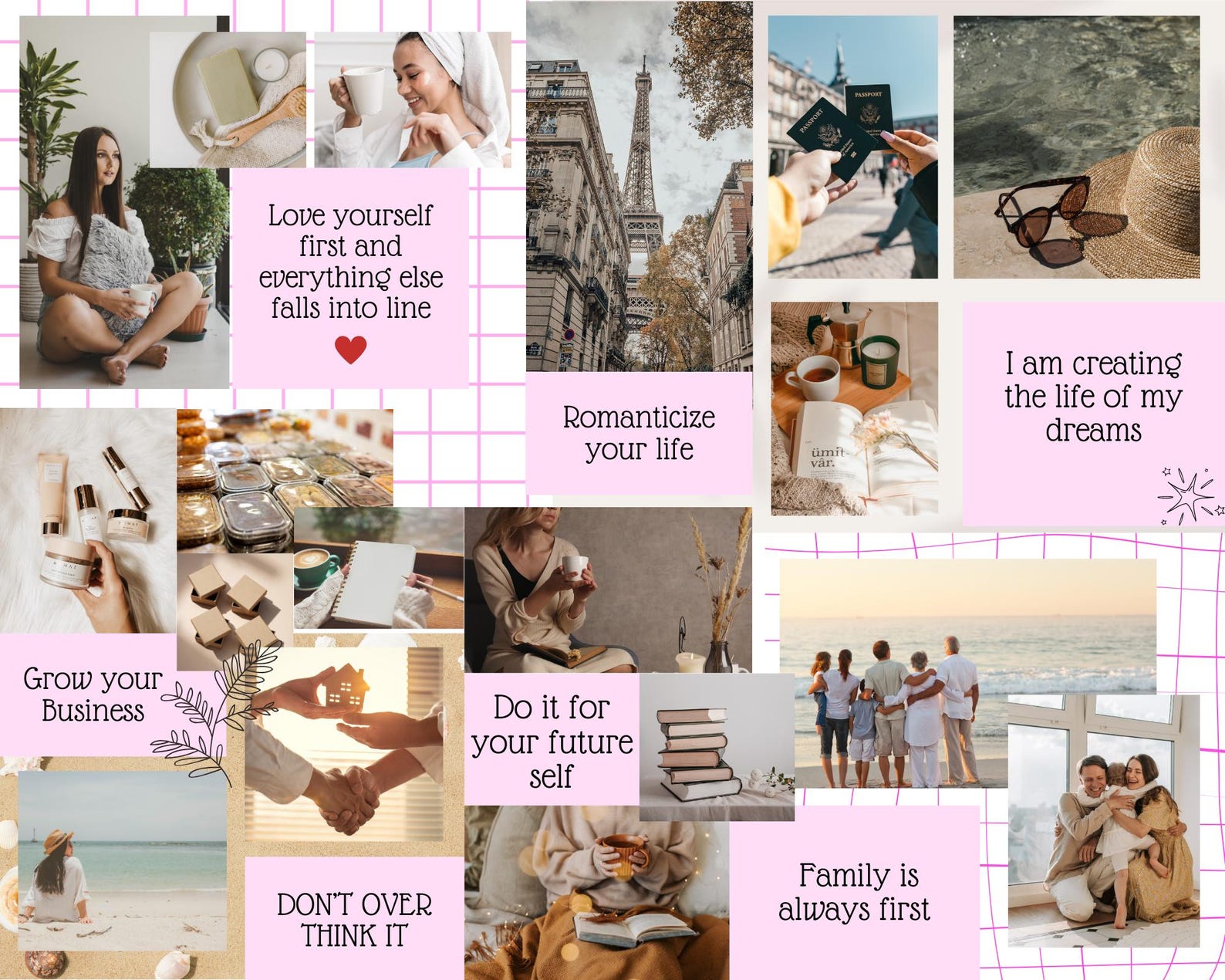 2025 VISION BOARD Printable Collage Kit | 85 Important Pictures for ...