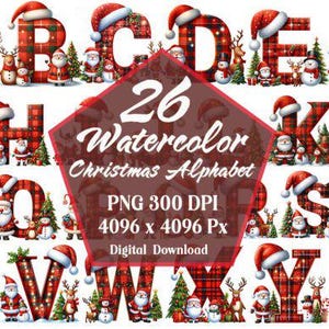Christmas Alphabet Letter Sublimation - Etsy