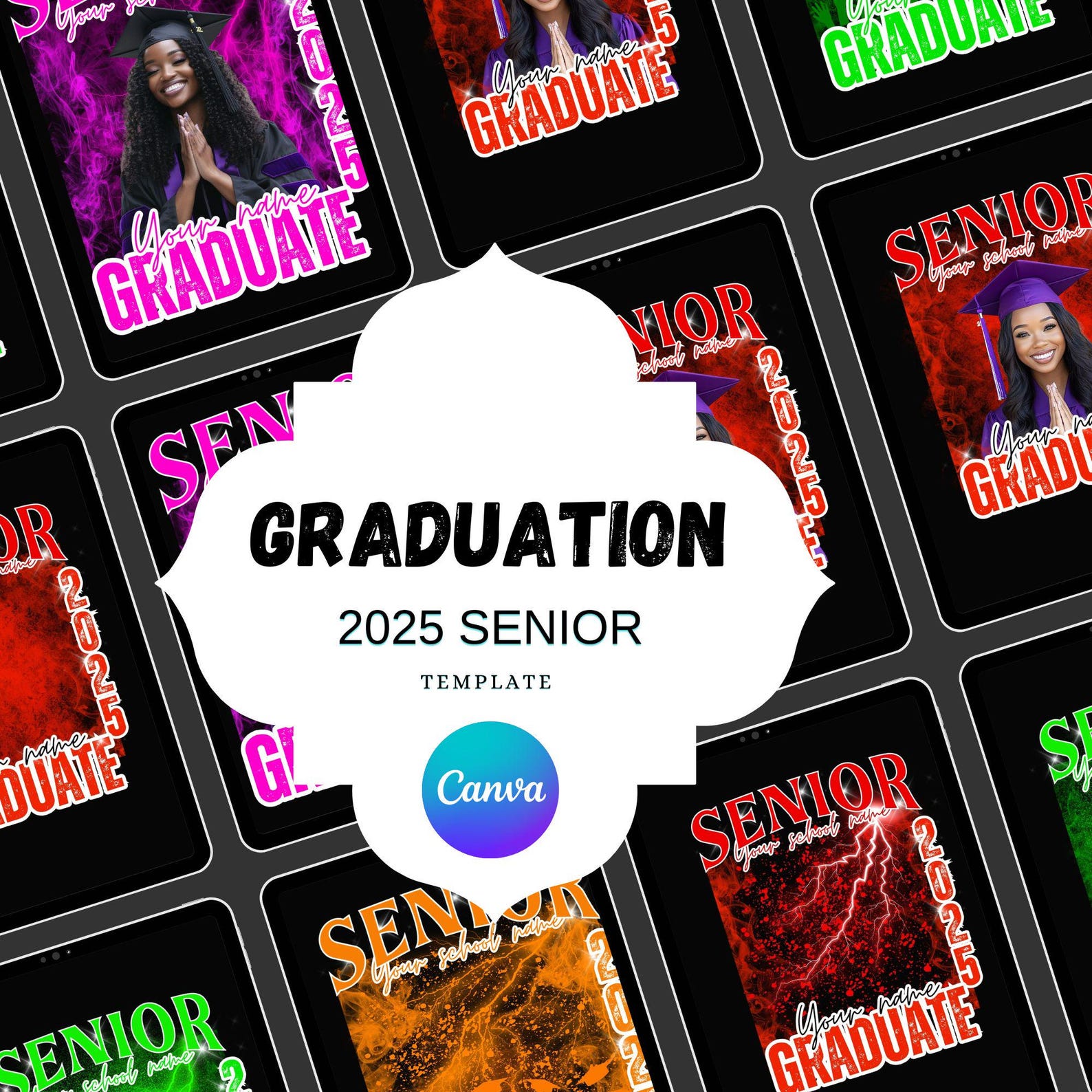 Class of 2025 Graduation Template, Senior 2025 Canva Template ...