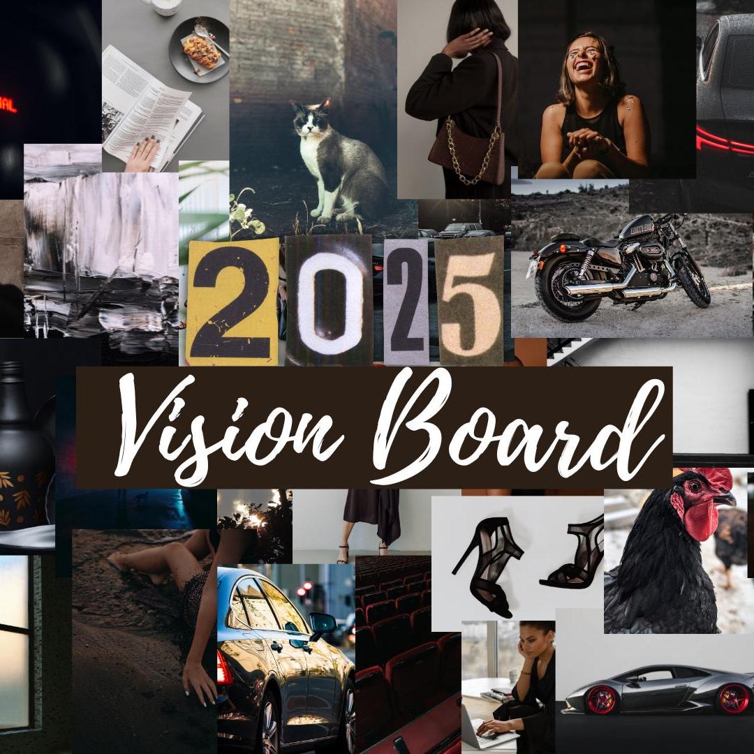 2025 VISION BOARD Printable Collage Kit | 85 Important Pictures for ...