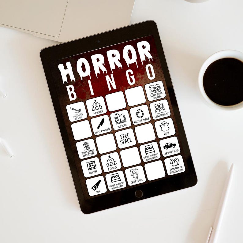 Horrow Bingo, Printable Horrow Bingo, Horrow Bingo Printable for Kids ...