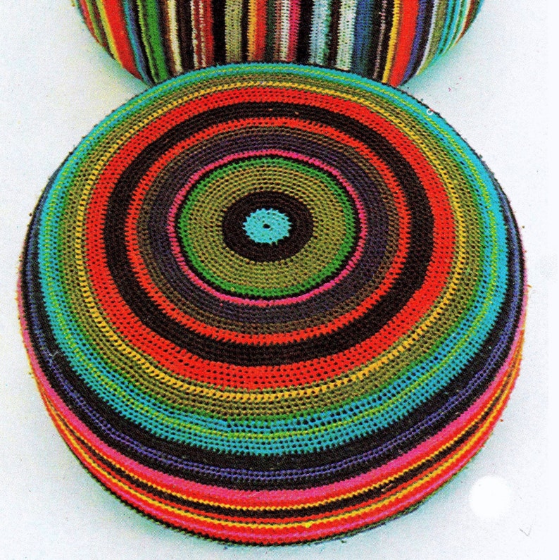 INSTANT DOWNLOAD PDF Vintage Crochet Pattern Floor Pillow | Etsy