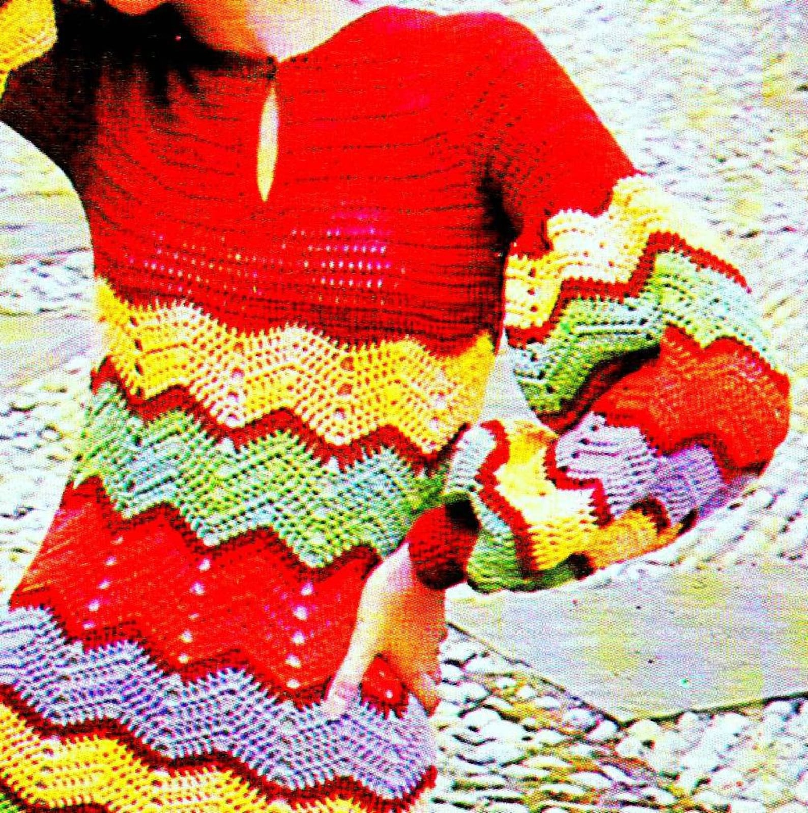 INSTANT DOWNLOAD PDF Vintage Crochet Pattern 1970s Ripple Maxi | Etsy