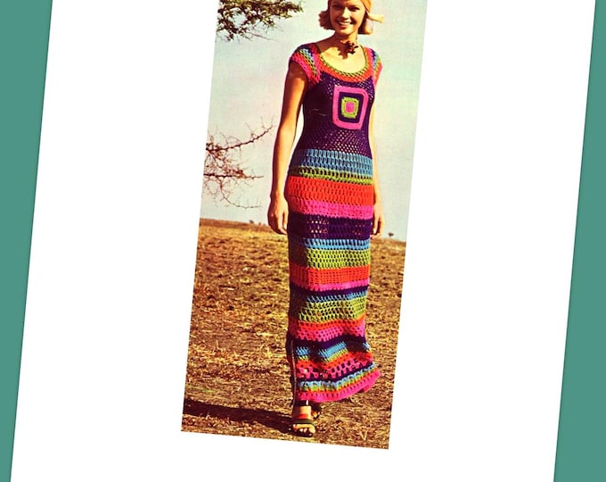 INSTANT DOWNLOAD PDF Vintage Crochet Pattern 1970s Granny - Etsy