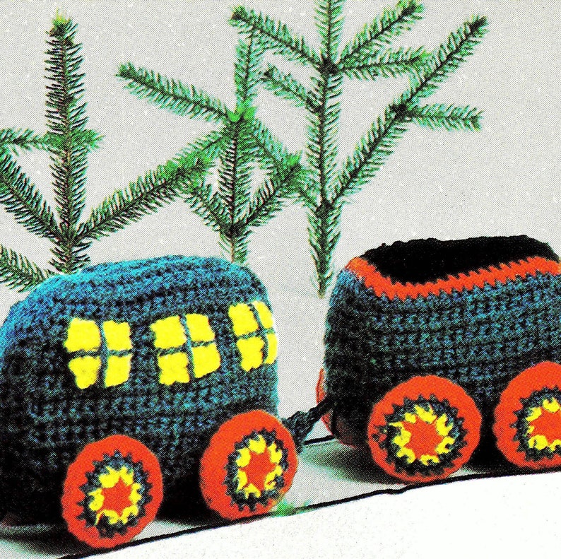 INSTANT DOWNLOAD PDF Vintage Crochet Pattern Holiday Train | Etsy INSTANT DOWNLOAD PDF Vintage Crochet Pattern Holiday Train | Etsy