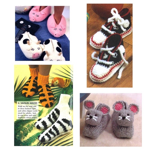 INSTANT DOWNLOAD PDF Vintage Crochet Pattern Cow Slippers - Etsy