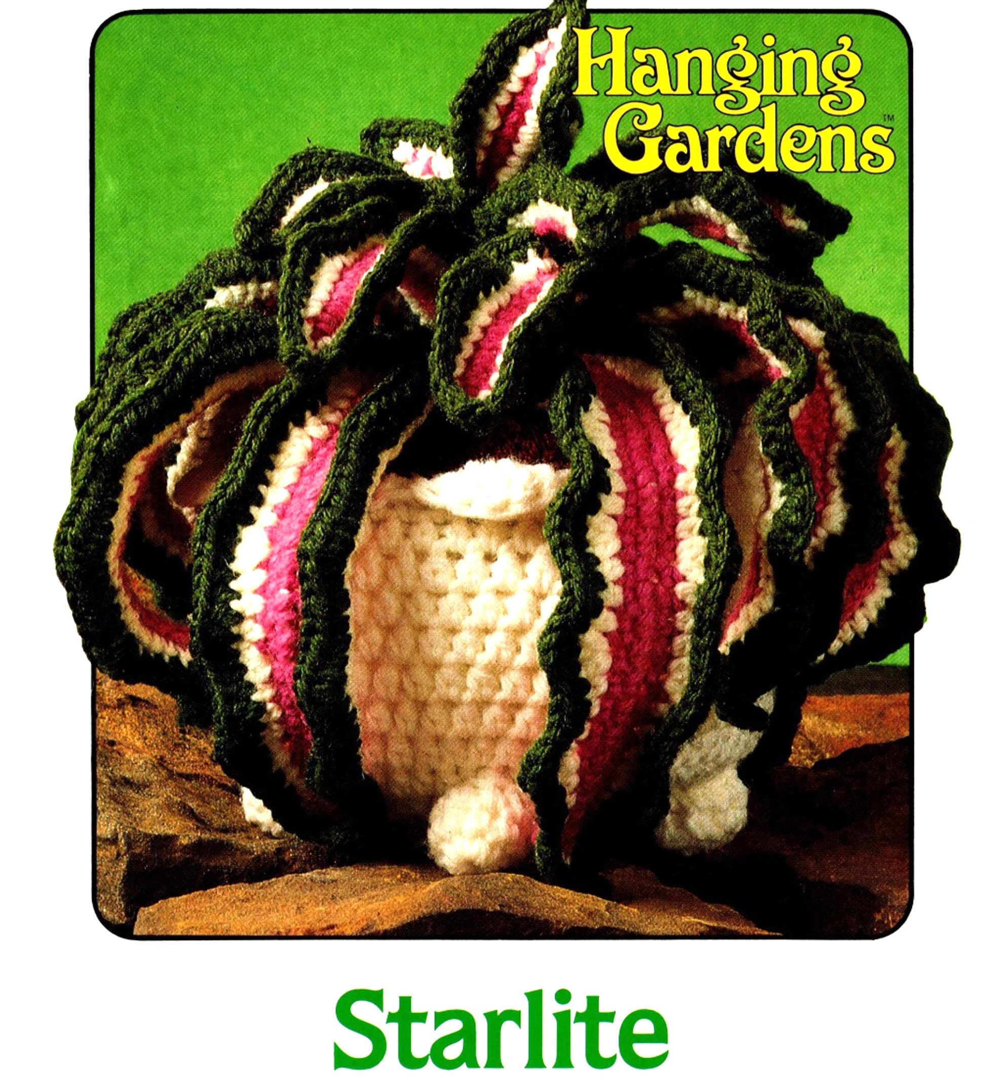 Vintage Crochet Pattern Hanging Gardens Crocheted House Plants - Etsy ...
