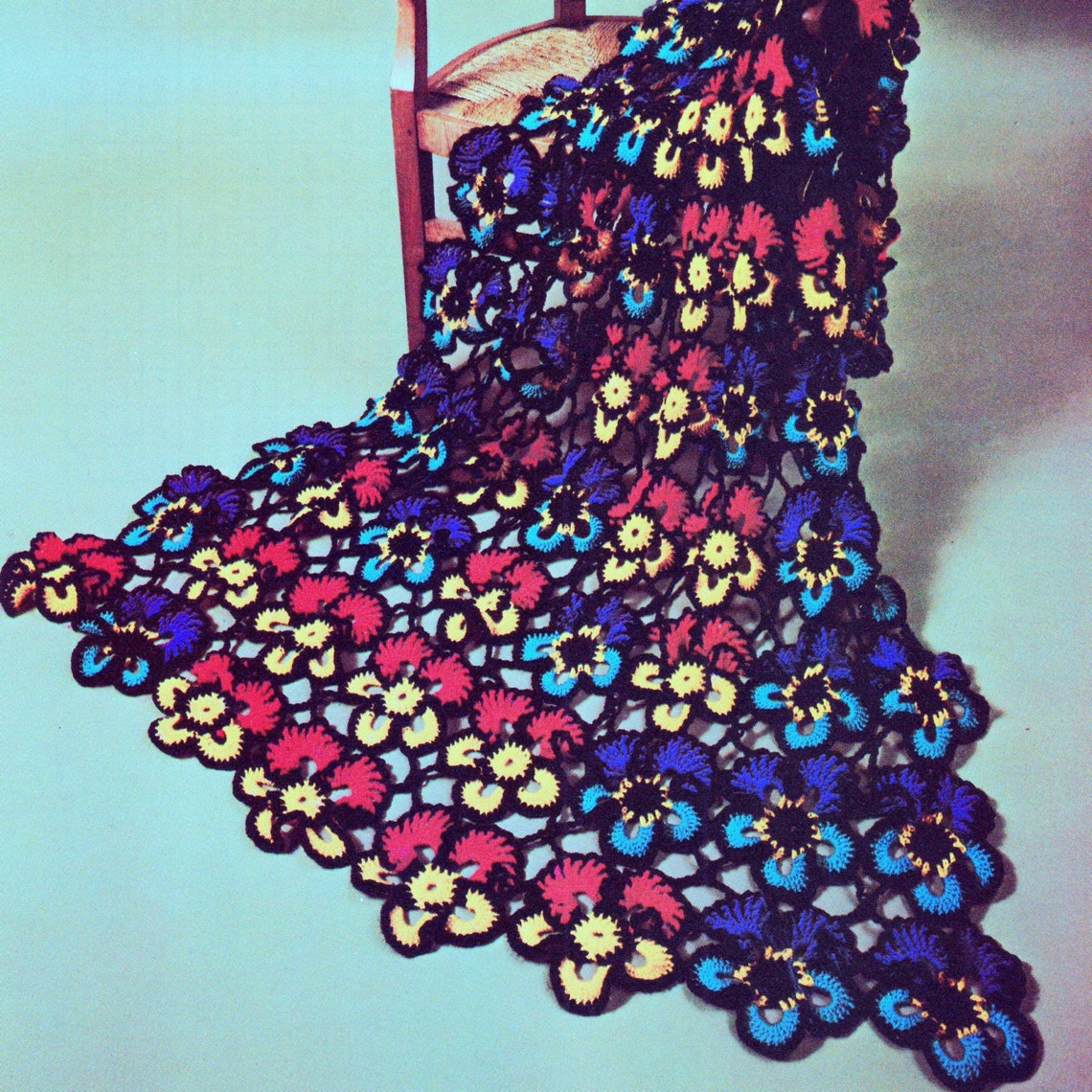INSTANT DOWNLOAD PDF Vintage Crochet Pattern for Pansy Afghan | Etsy