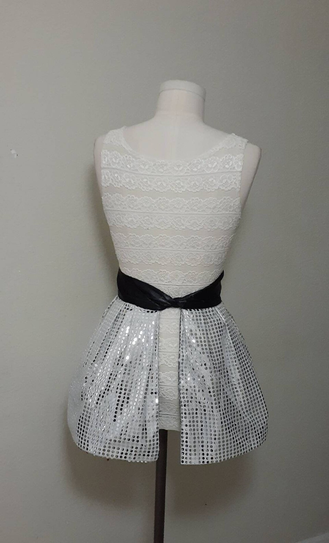 Disco ball Apron skirt Silver Sequin Manga Burlesque Circus | Etsy