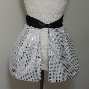 Disco Ball Apron Skirt Silver Sequin Manga Burlesque Circus Burningman ...