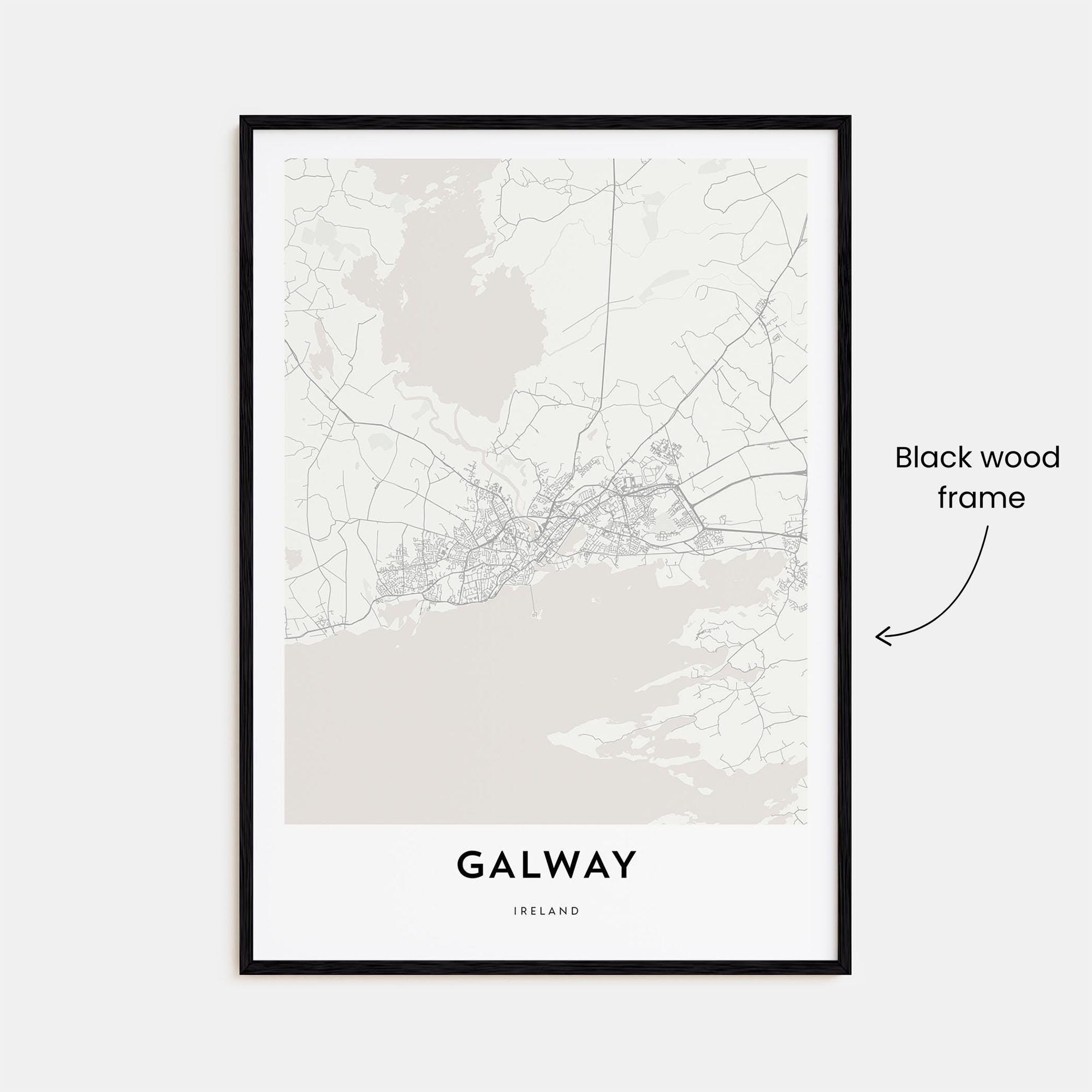 Map of Galway Print, Galway Map Gift, Galway Poster, City Map Artwork ...