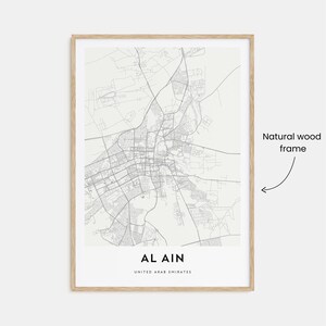 Map of Al Ain Print, Al Ain Map Gift, Al Ain Poster, City Map Artwork ...