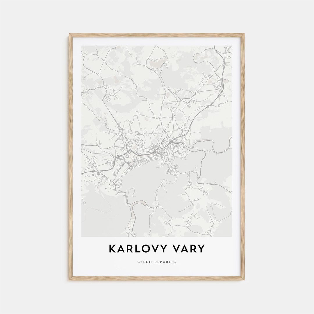 Map of Karlovy Vary Print, Karlovy Vary Map Gift, Karlovy Vary Poster ...