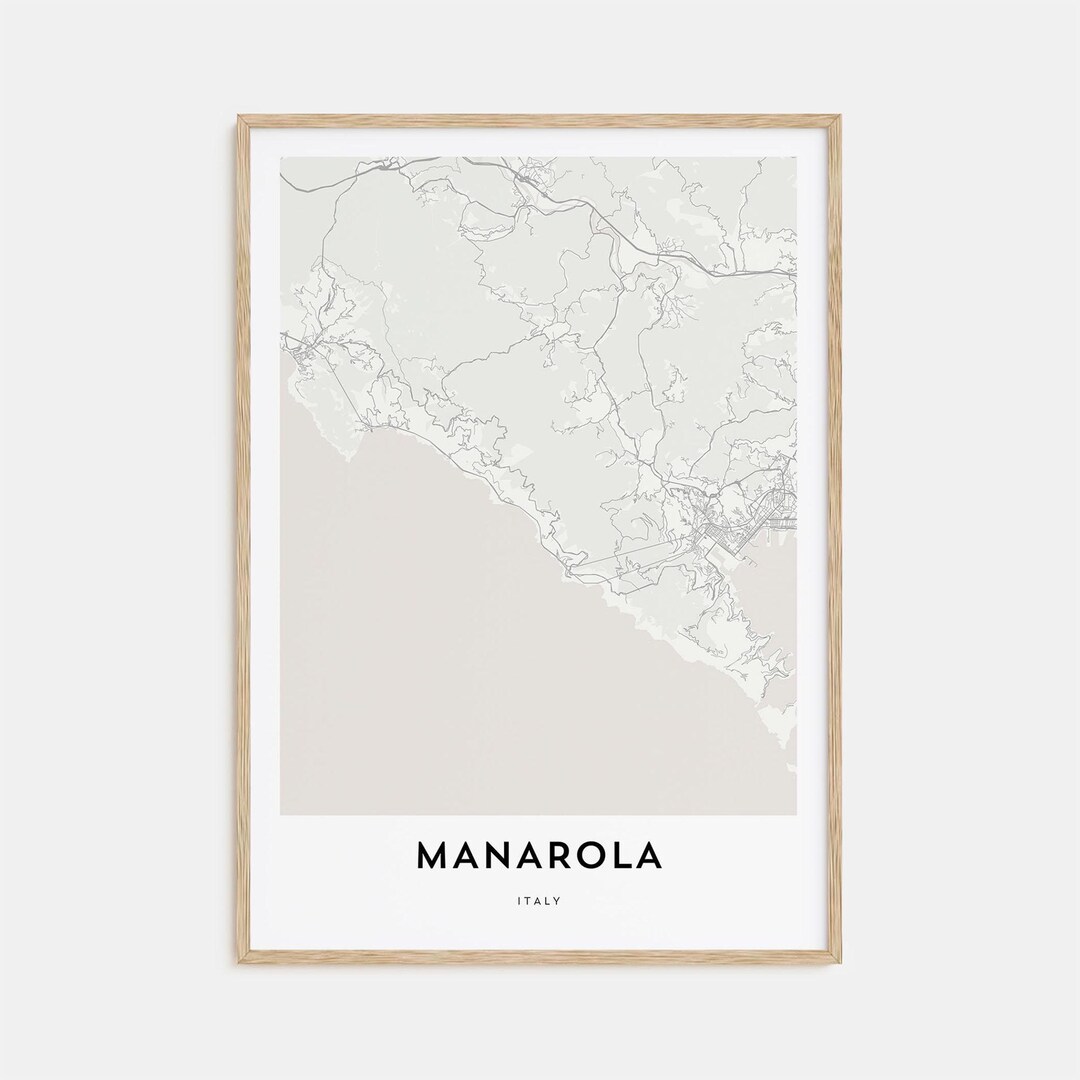 Map of Manarola Print, Manarola Map Gift, Manarola Poster, City Map ...