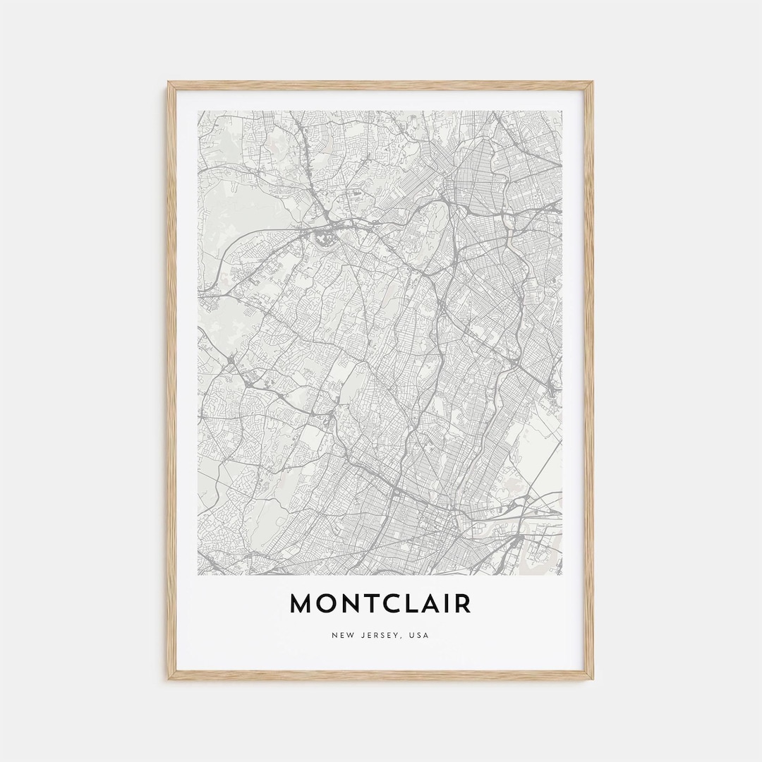 Map of Montclair Print, Montclair Map Gift, Montclair Poster, City Map ...