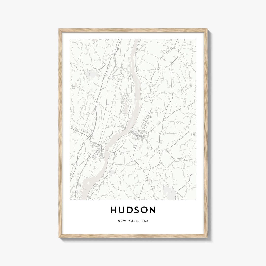 Map of Hudson Print, Hudson Map Gift, Hudson Poster, City Map Artwork ...