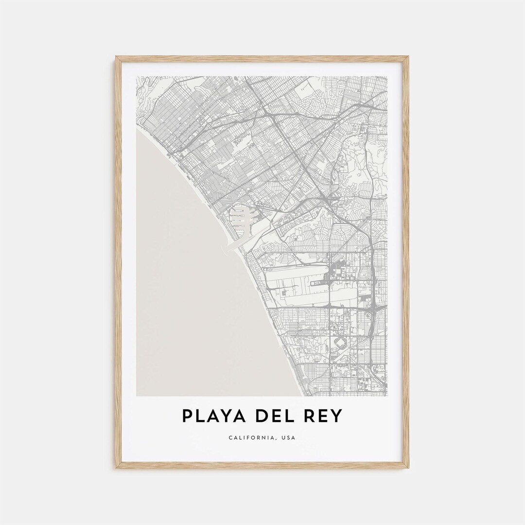 Map of Playa Del Rey Print, Playa Del Rey Map Gift, Playa Del Rey ...