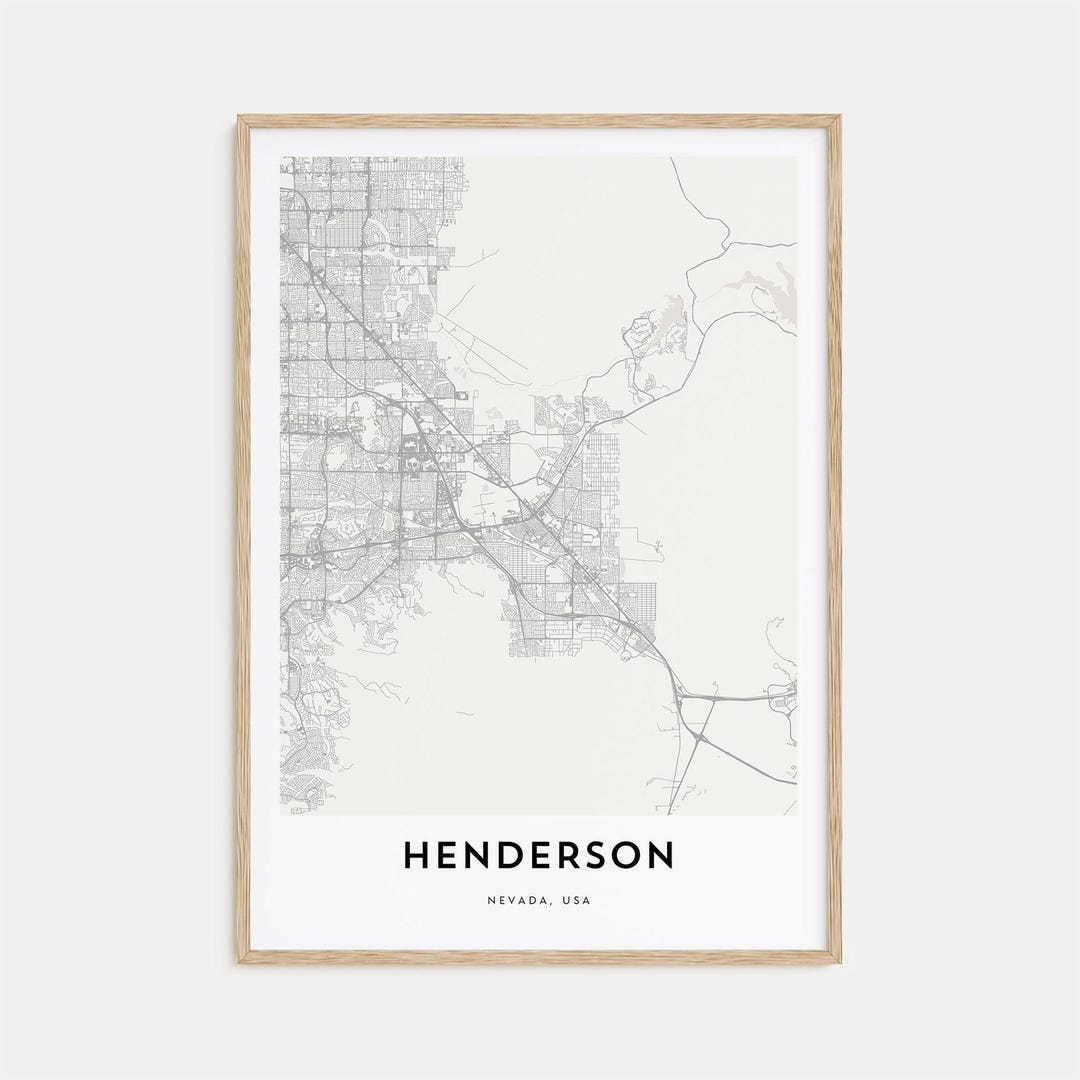 Map of Henderson Print, Henderson Map Gift, Henderson Poster, City Map ...