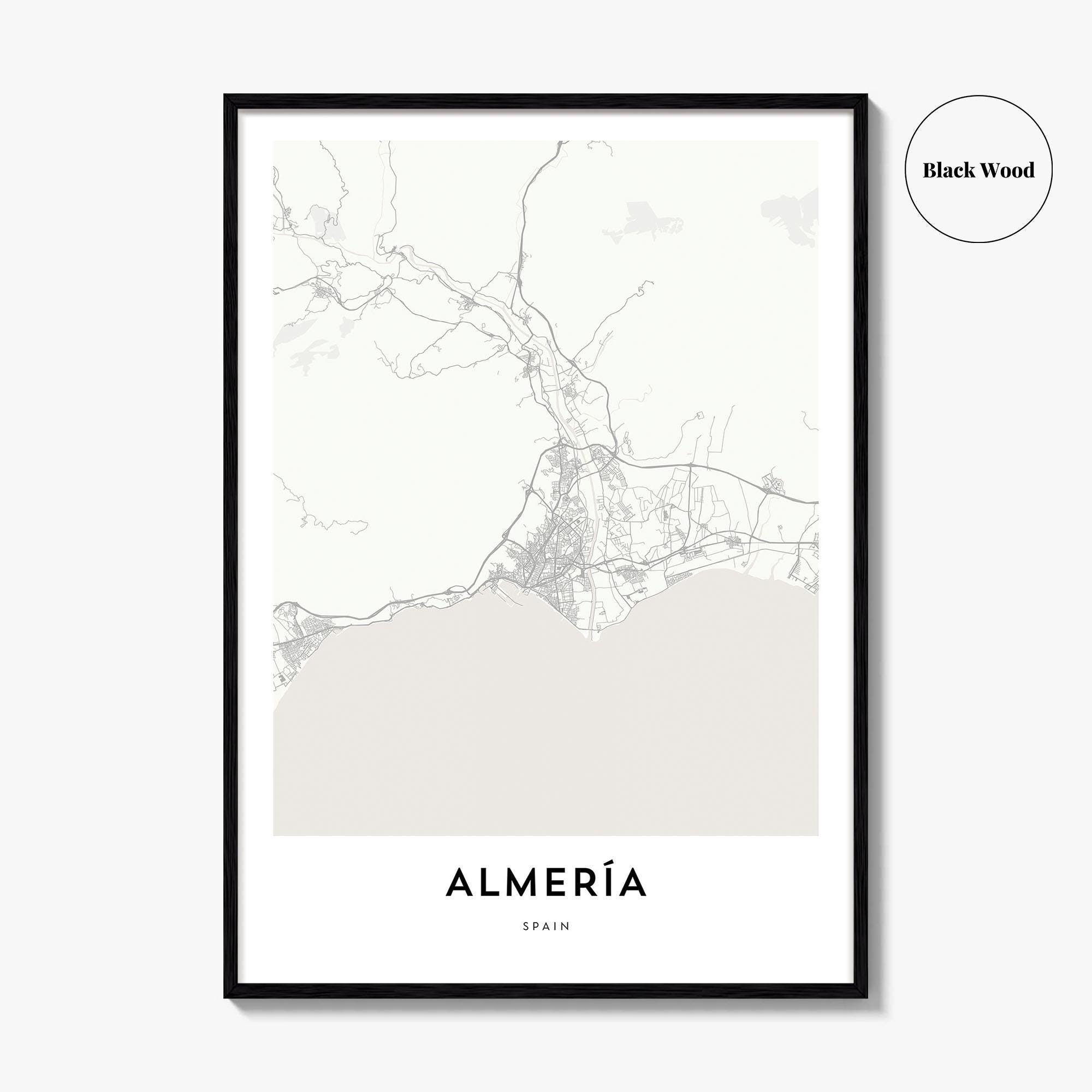 Map of Almería Print, Almería Map Gift, Almería Poster, City Map ...