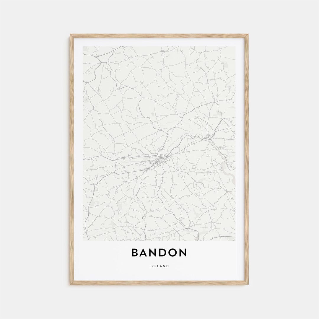 Map of Bandon Print, Bandon Map Gift, Bandon Poster, City Map Artwork ...
