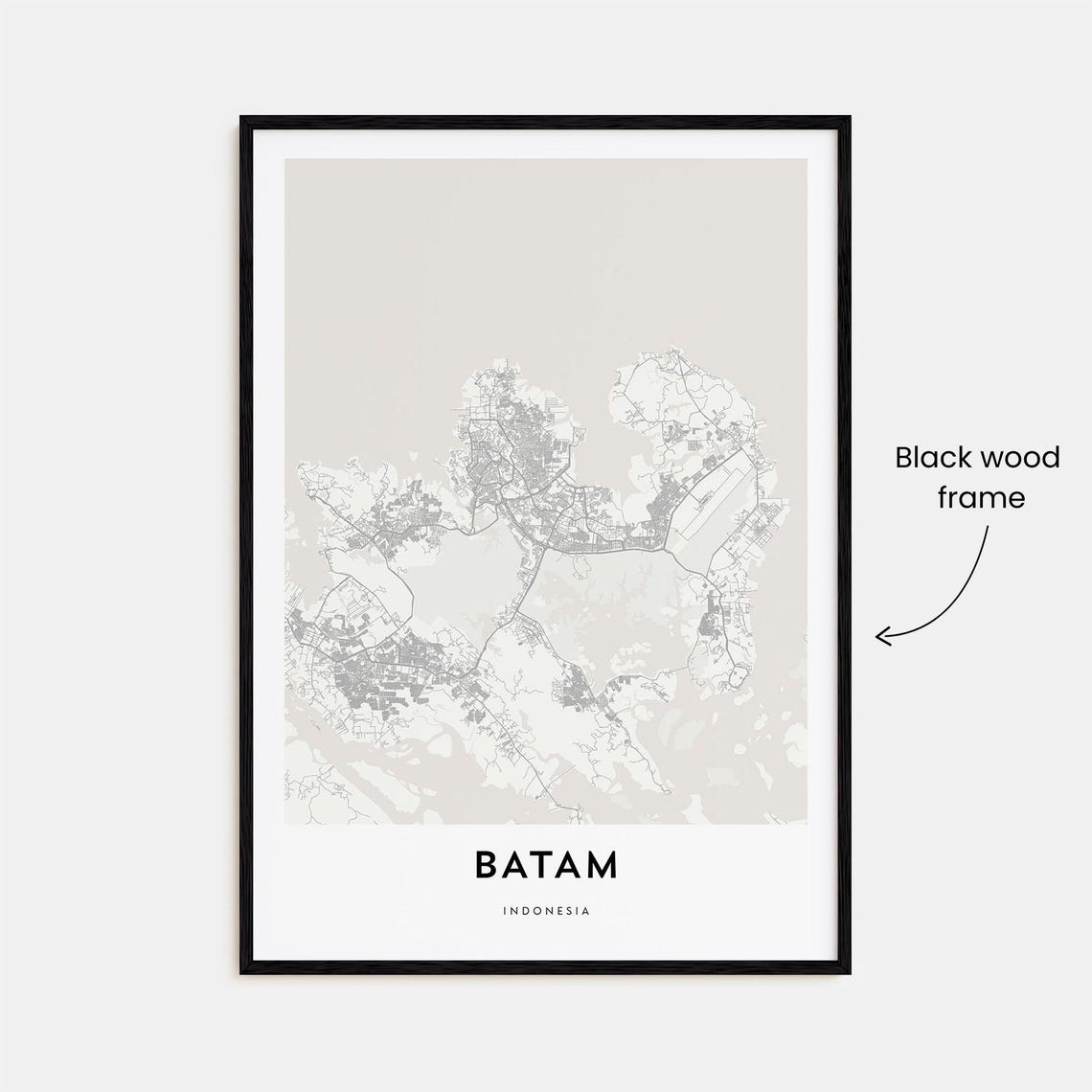 Map of Batam Print, Batam Map Gift, Batam Poster, City Map Artwork for ...