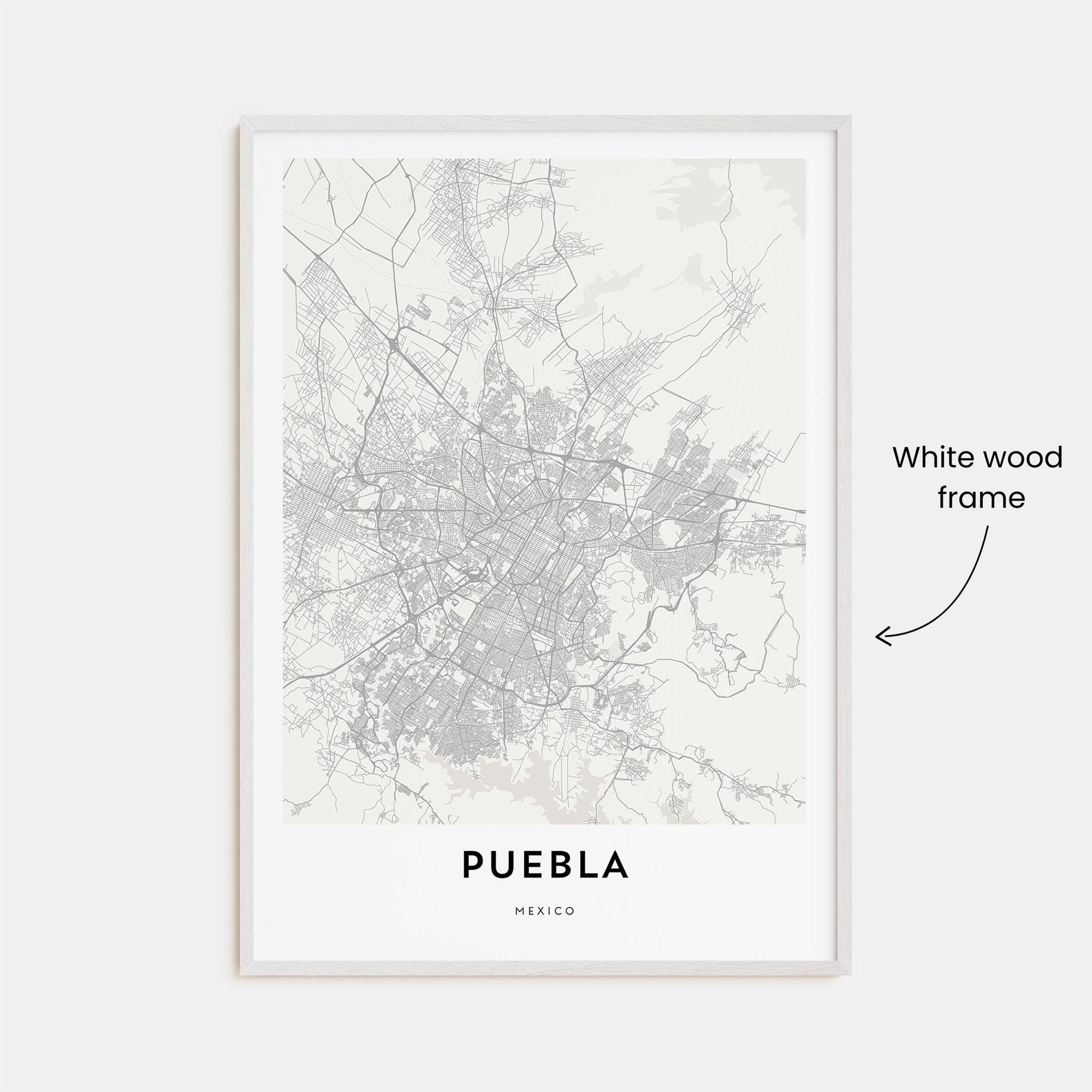 Map of Puebla Print, Puebla Map Gift, Puebla Poster, City Map Artwork ...