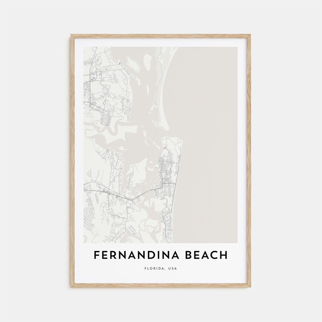 Map of Fernandina Beach Print, Fernandina Beach Map Gift, Fernandina ...