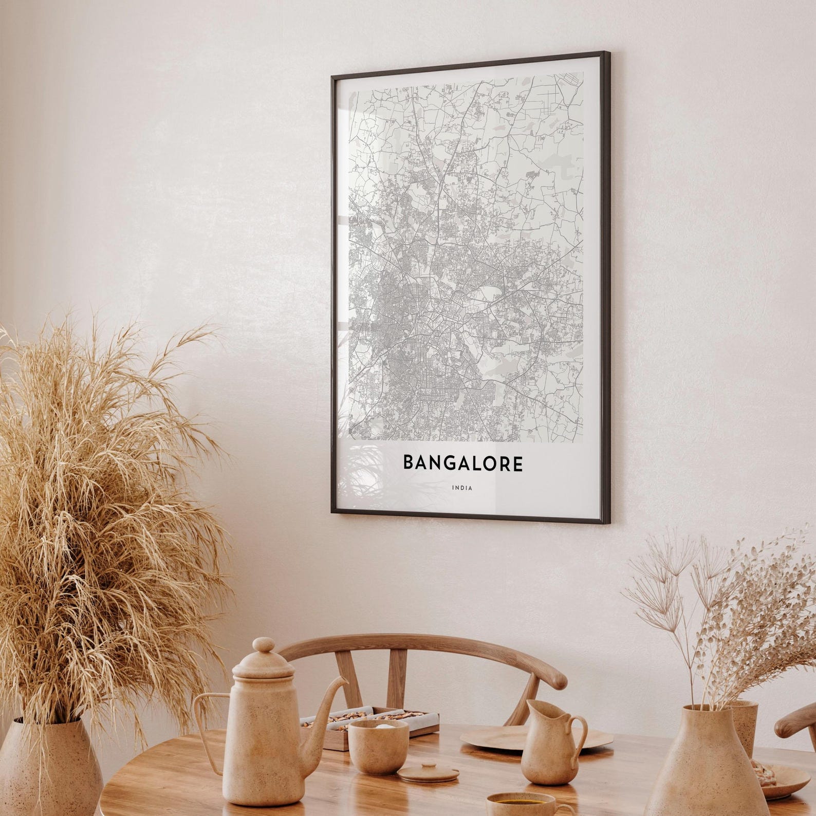 Map of Bangalore Print, Bangalore Map Gift, Bangalore Poster, City Map ...