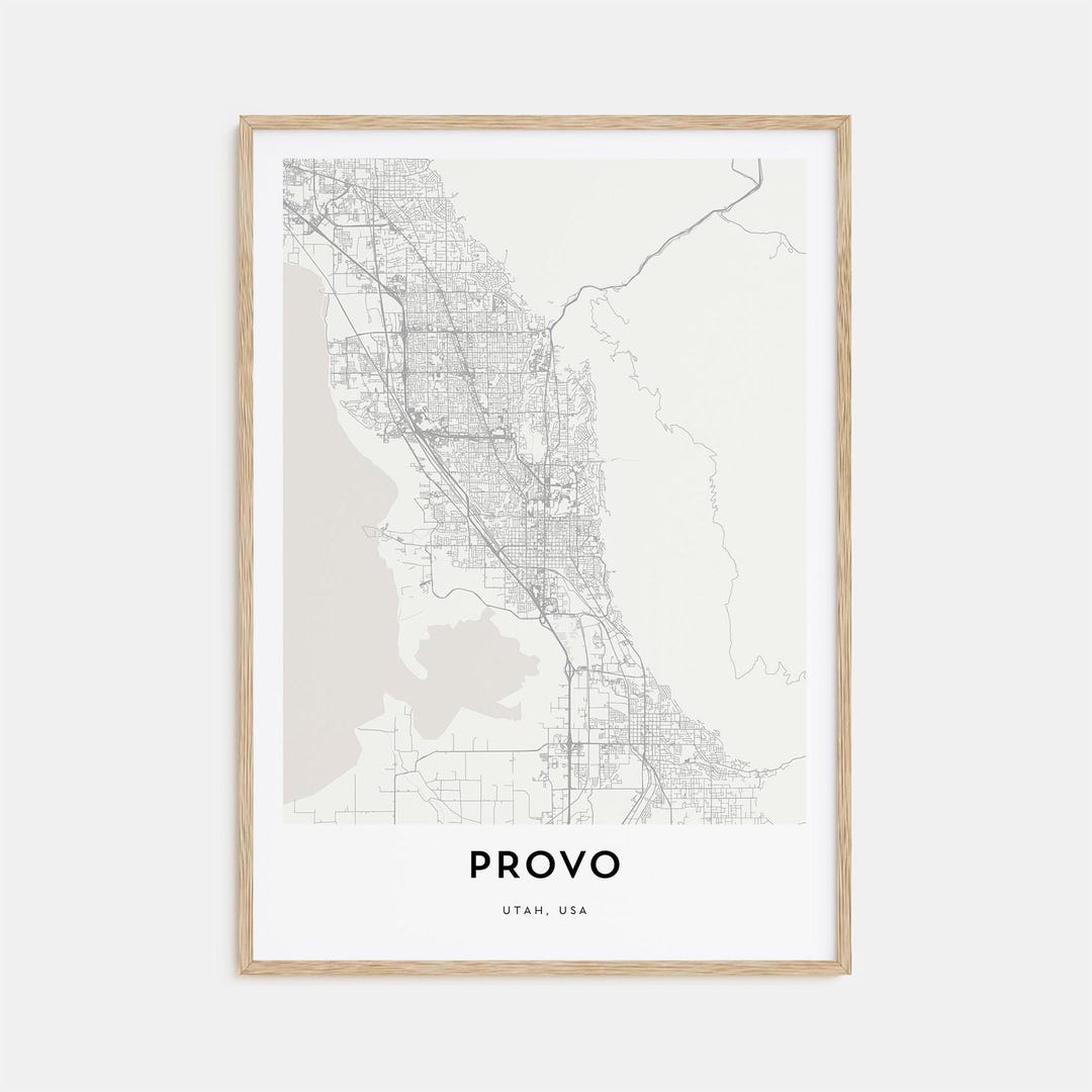 Map of Provo Print, Provo Map Gift, Provo Poster, City Map Artwork for ...