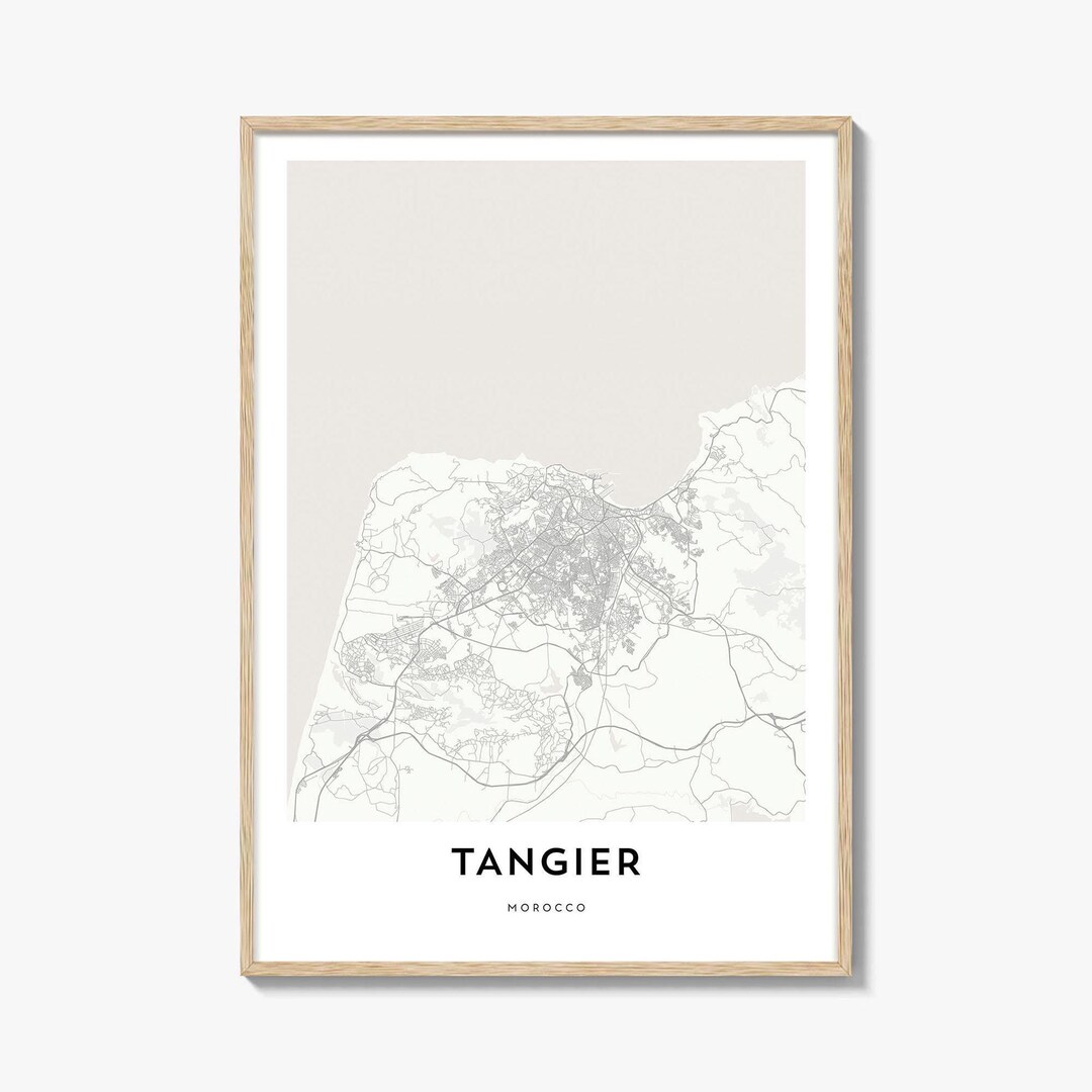 Map of Tangier Print, Tangier Map Gift, Tangier Poster, City Map ...