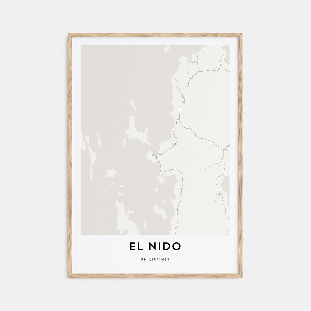Map of El Nido Print, El Nido Map Gift, El Nido Poster, City Map ...