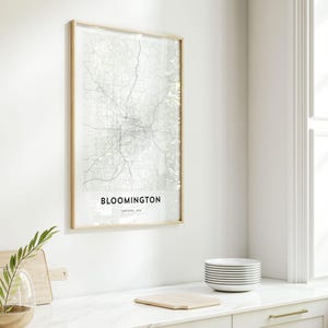 Map of Bloomington Print, Bloomington Map Gift, Bloomington Poster ...
