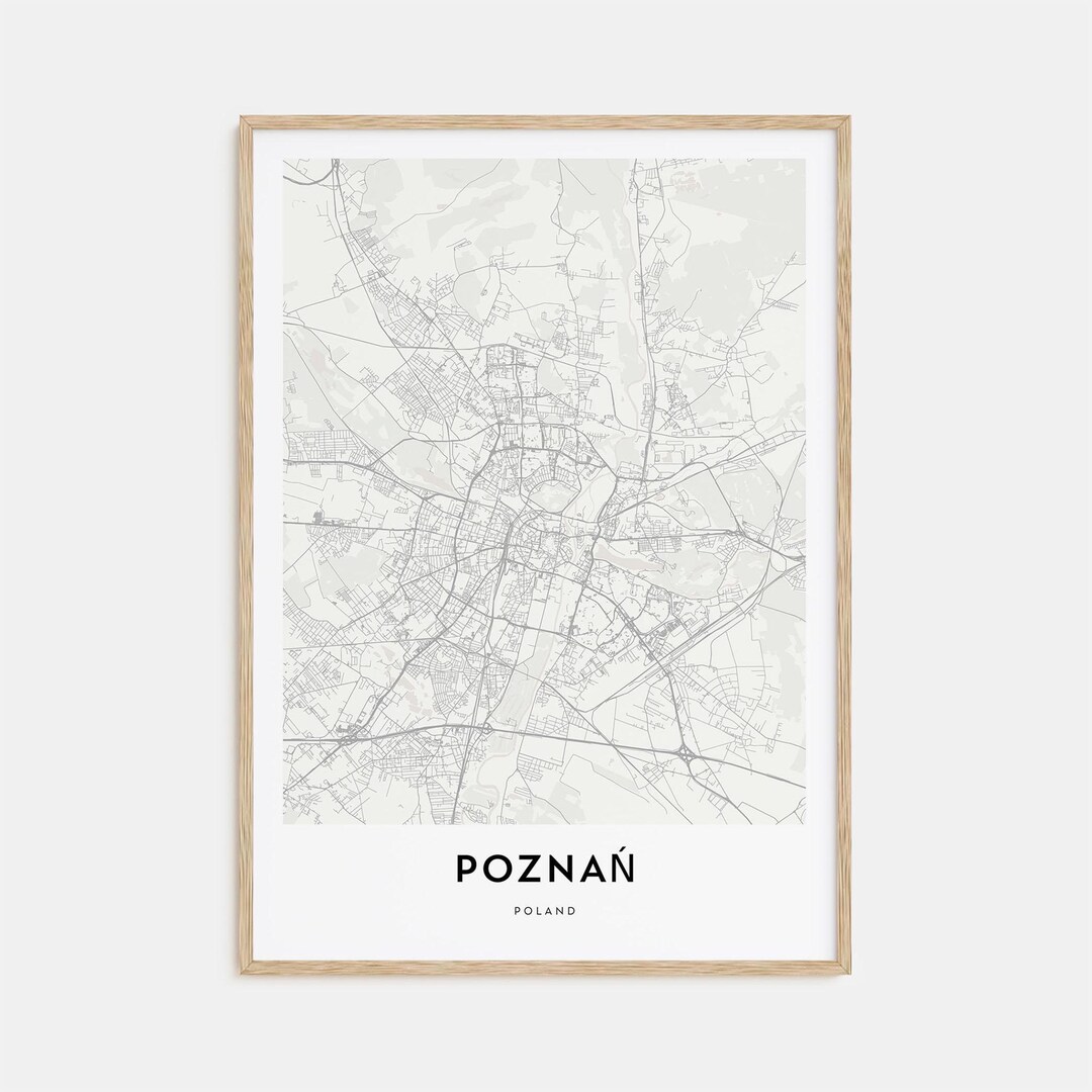 Map of Poznan Print, Poznan Map Gift, Poznan Poster, City Map Artwork ...
