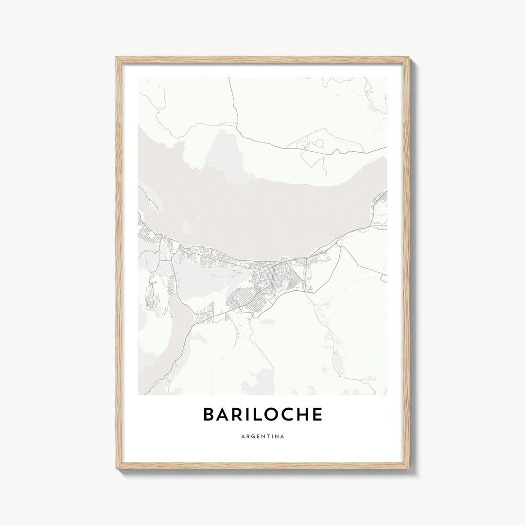 Map of Bariloche Print, Bariloche Map Gift, Bariloche Poster, City Map ...