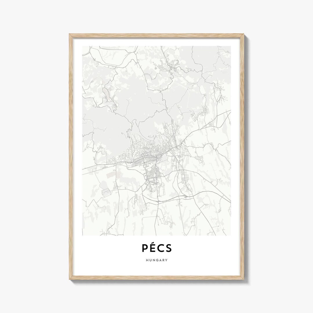Pecs Map Print: Hungary City Map Artwork - Etsy Canada
